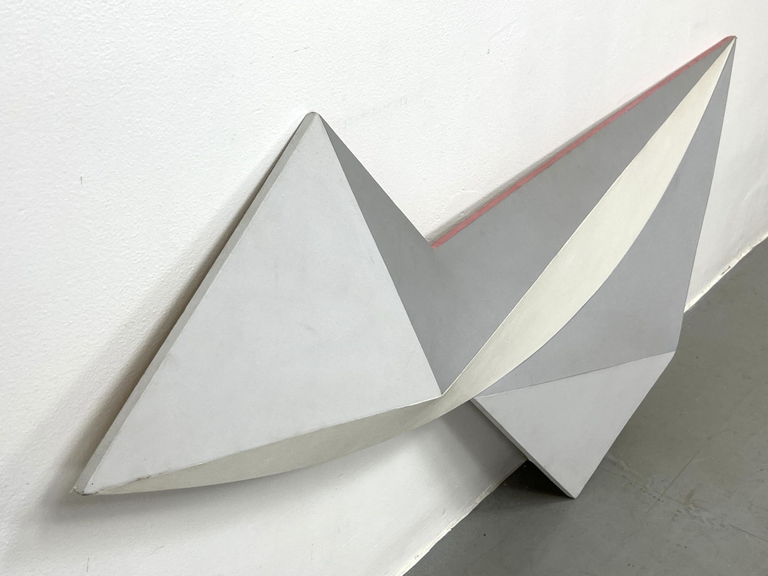 John Zaccheo | JOHN ZACCHEO Shaped Stretched Canvas Painting. Neutral ...