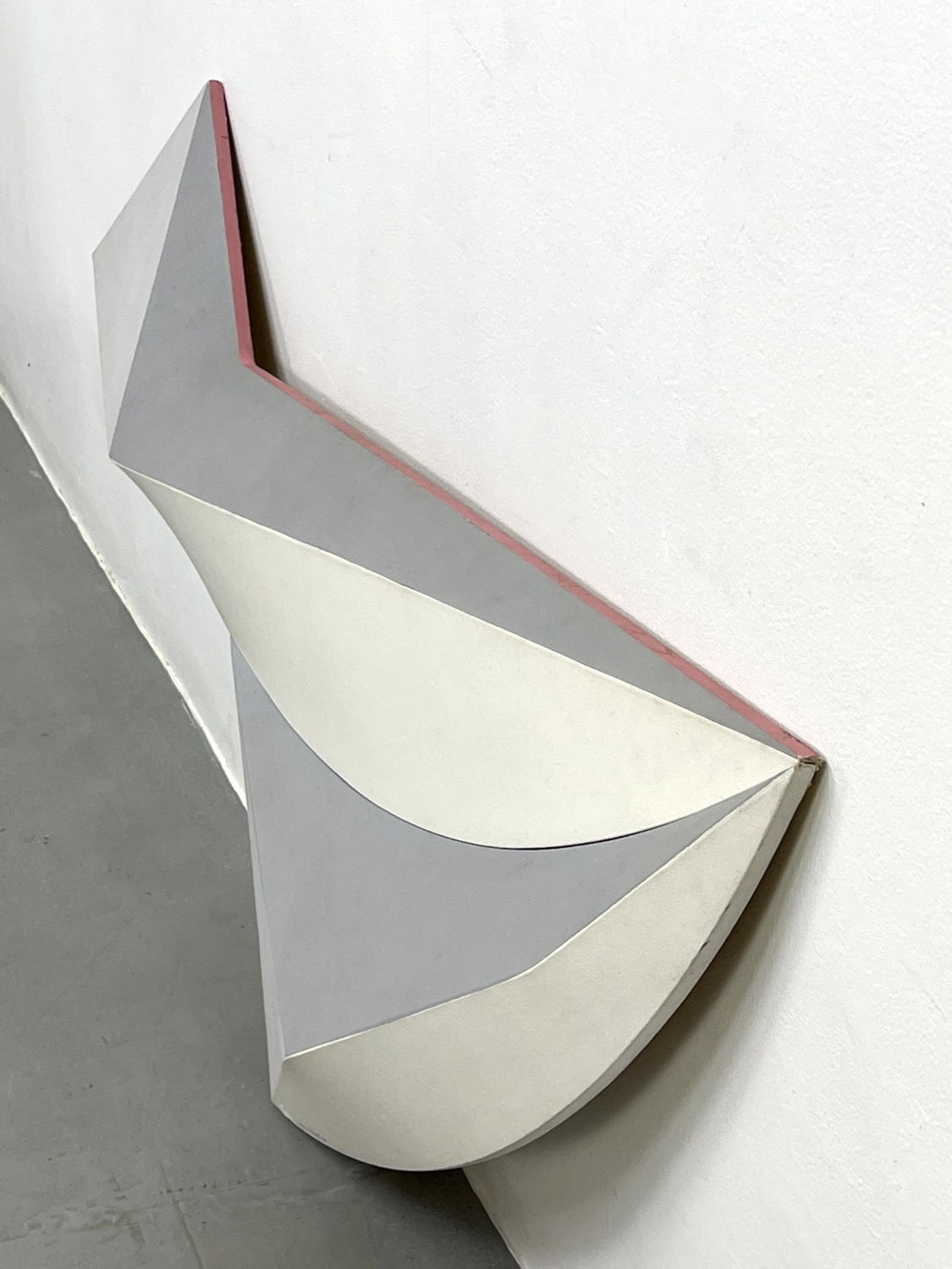 John Zaccheo | JOHN ZACCHEO Shaped Stretched Canvas Painting. Neutral ...