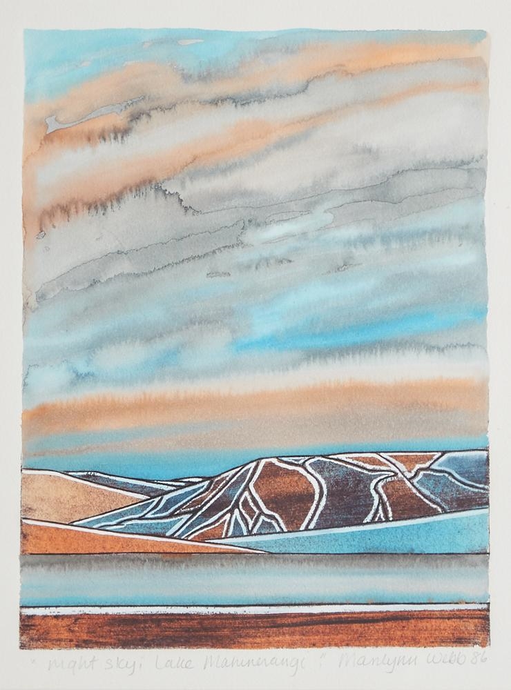 Marilynn Webb | Night Sky Lake Mahinerangi (1986) | MutualArt