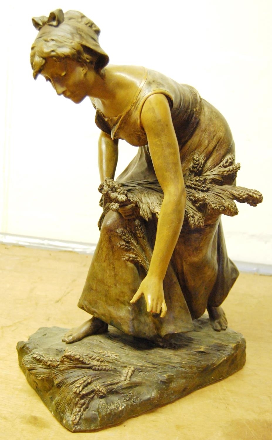 Henri Honoré Plé | Patinated plaster figure modelled as a maiden ...