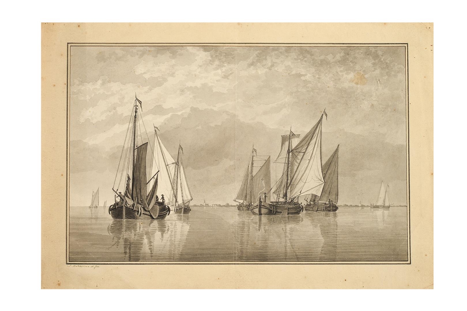Jan Arends | Schepen op een water | MutualArt