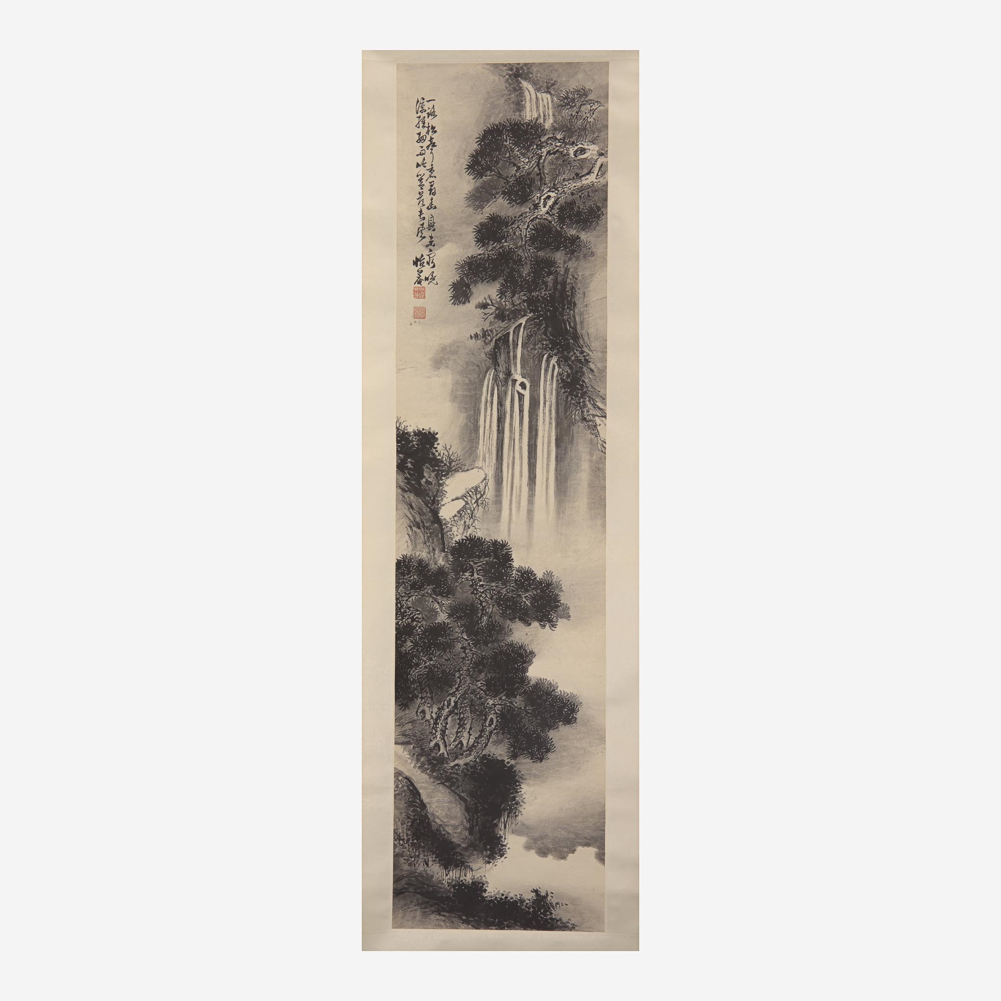 Zhou Feng | Waterfall and Pine | MutualArt