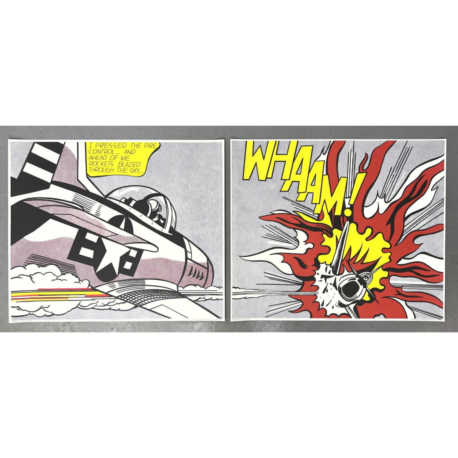 Roy Lichtenstein | Pr Roy Lichtenstein Two Part Whaam! Prints | MutualArt