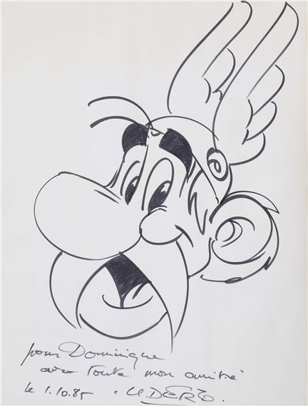 Albert Aleandro Uderzo | Portrait d’Astérix au format géant, 1985 (1985 ...