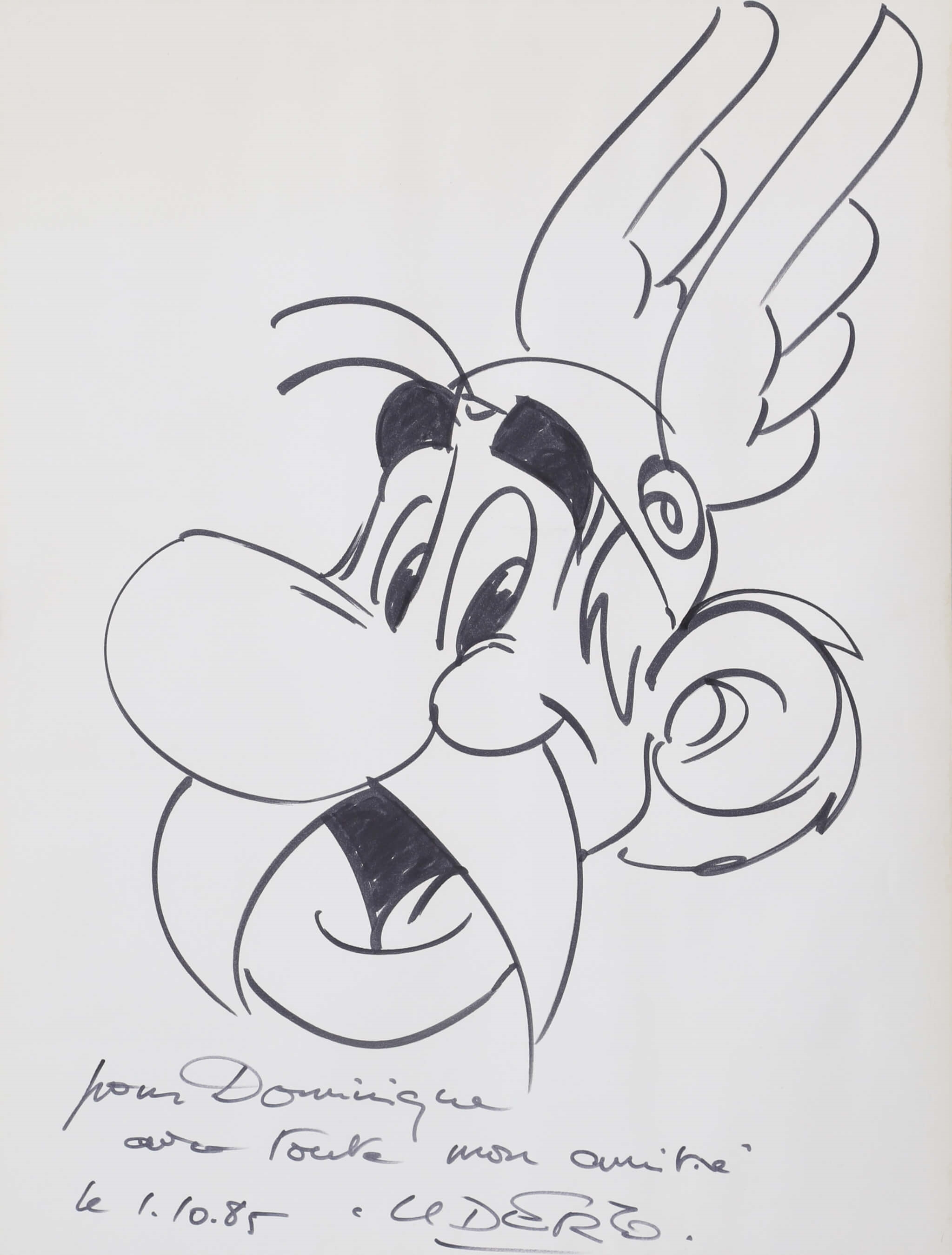 Albert Aleandro Uderzo | Portrait d’Astérix au format géant, 1985 (1985 ...
