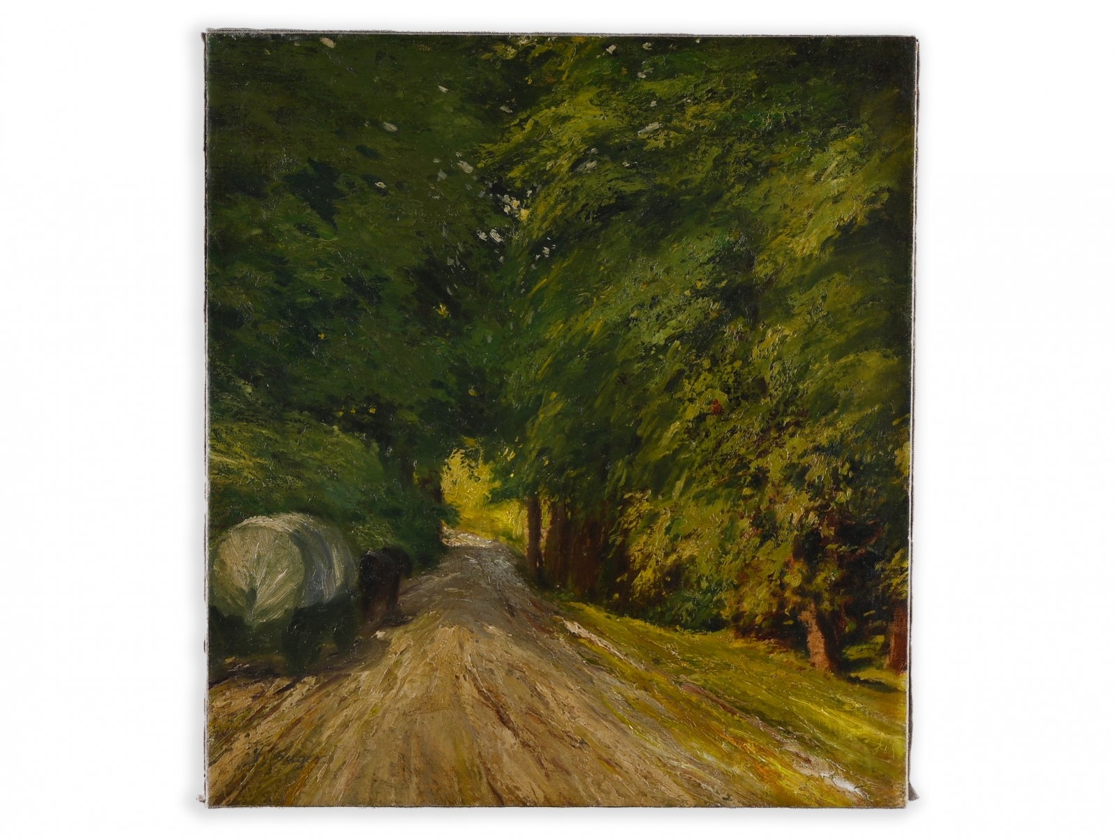 Karel Langer | ALLEY WITH A WAGON (1910) | MutualArt