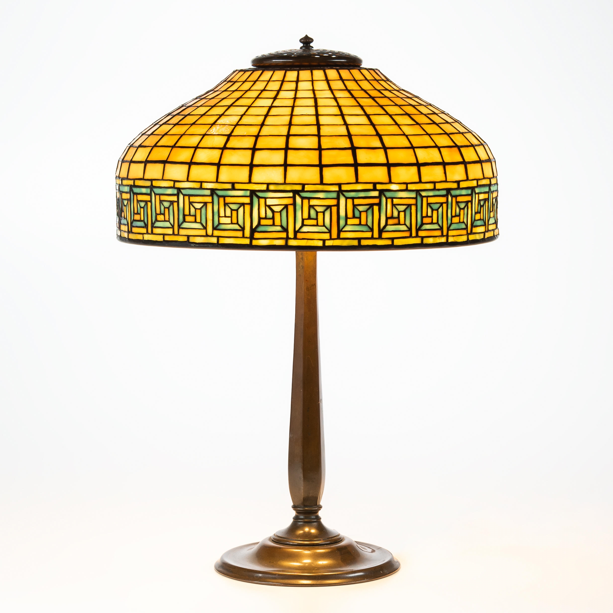 Tiffany Studios | Greek Key Table Lamp | MutualArt