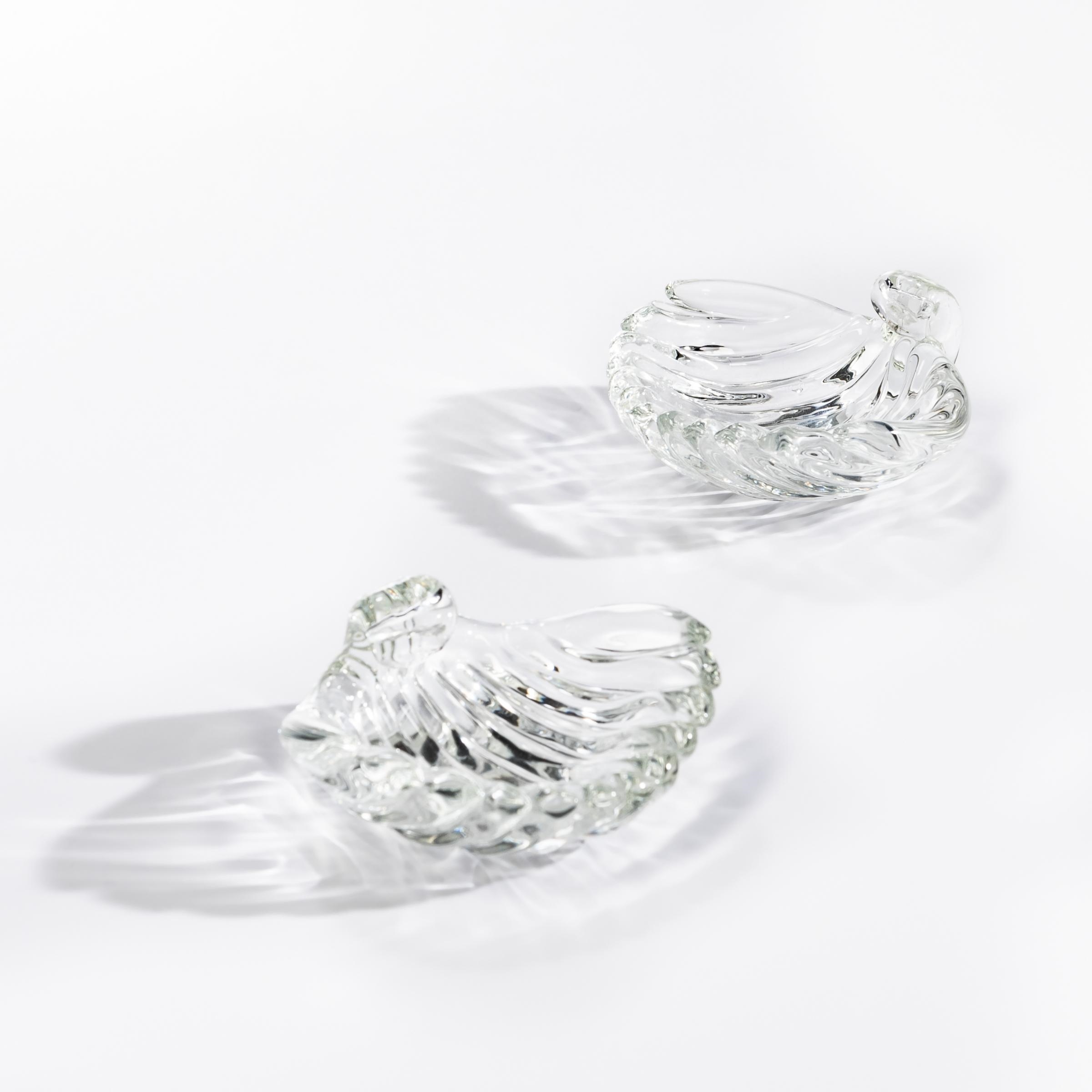 Carlo Scarpa | Pair of Carlo Scarpa for Venini Murano Glass Shell-form ...