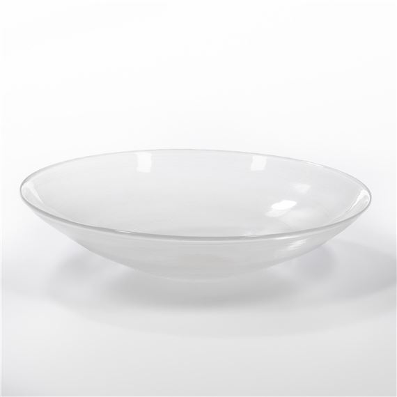 Paolo Venini | Mezza Filigrana Murano Glass Low Bowl Attributed to ...