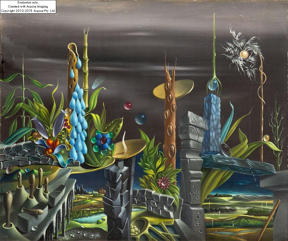 Georges Spiro | Surrealistic landscape (Circa 1950) | MutualArt