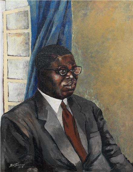 Ben Enwonwu | Portrait of Stephen Awokoya (1953) | MutualArt
