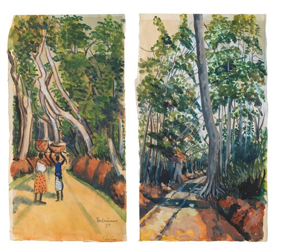 Ben Enwonwu | Forest Scenes (i-ii): (1951) | MutualArt