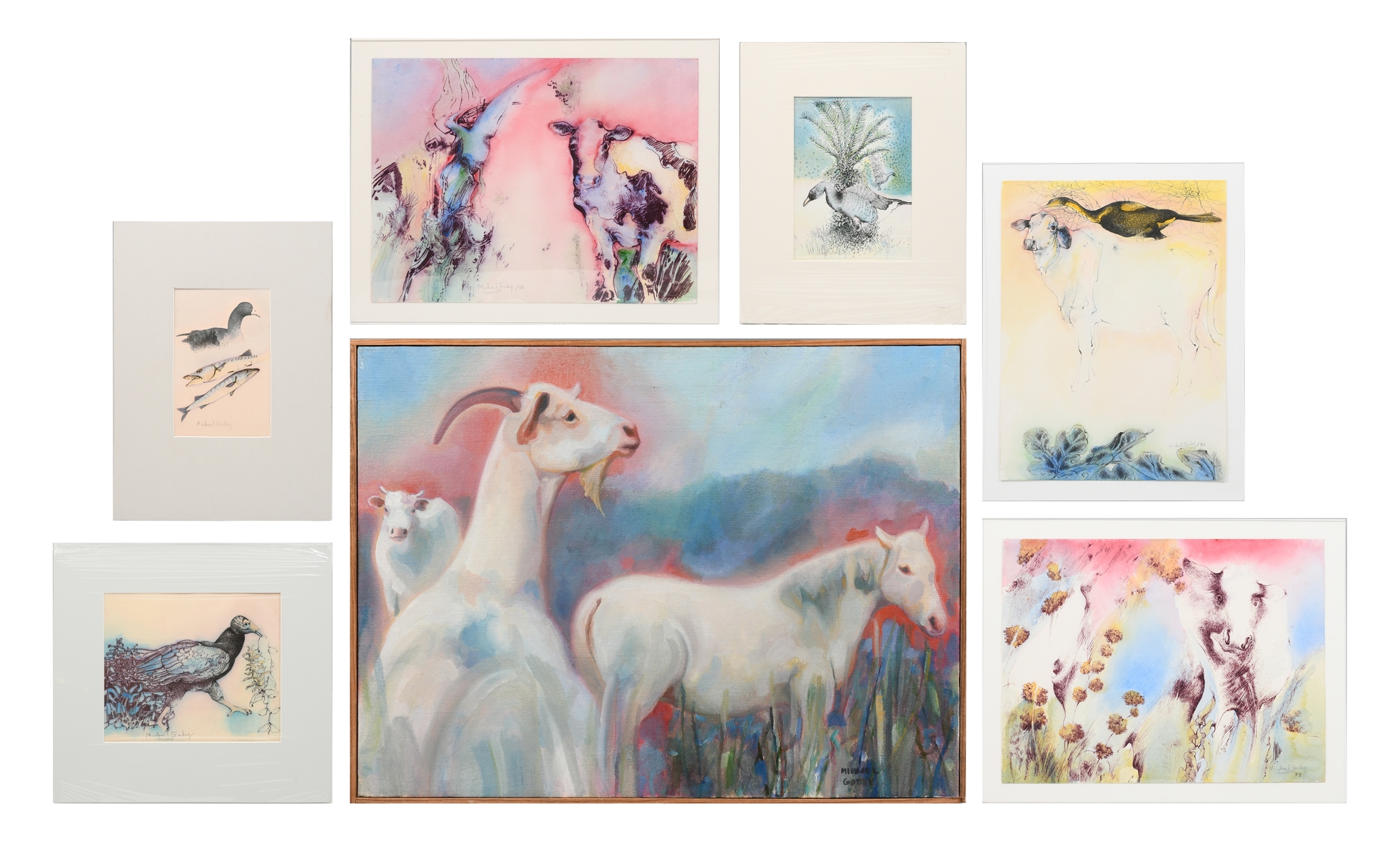 Michael Godey | MULTI PIECE MICHAEL GODEY ART LOT | MutualArt