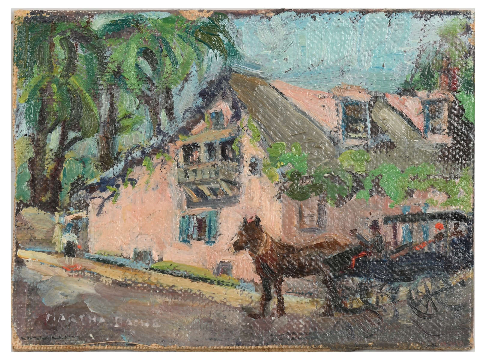 Martha Moffett Bache | St. Augustine Street Scene of Prince Murat House ...