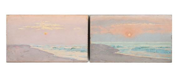 Curtis Perry | Two Florida Beach Paintings | MutualArt
