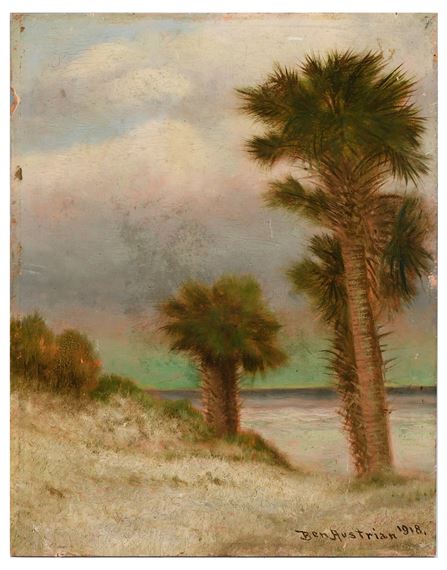 Ben Austrian | Florida Beach with Palms | MutualArt