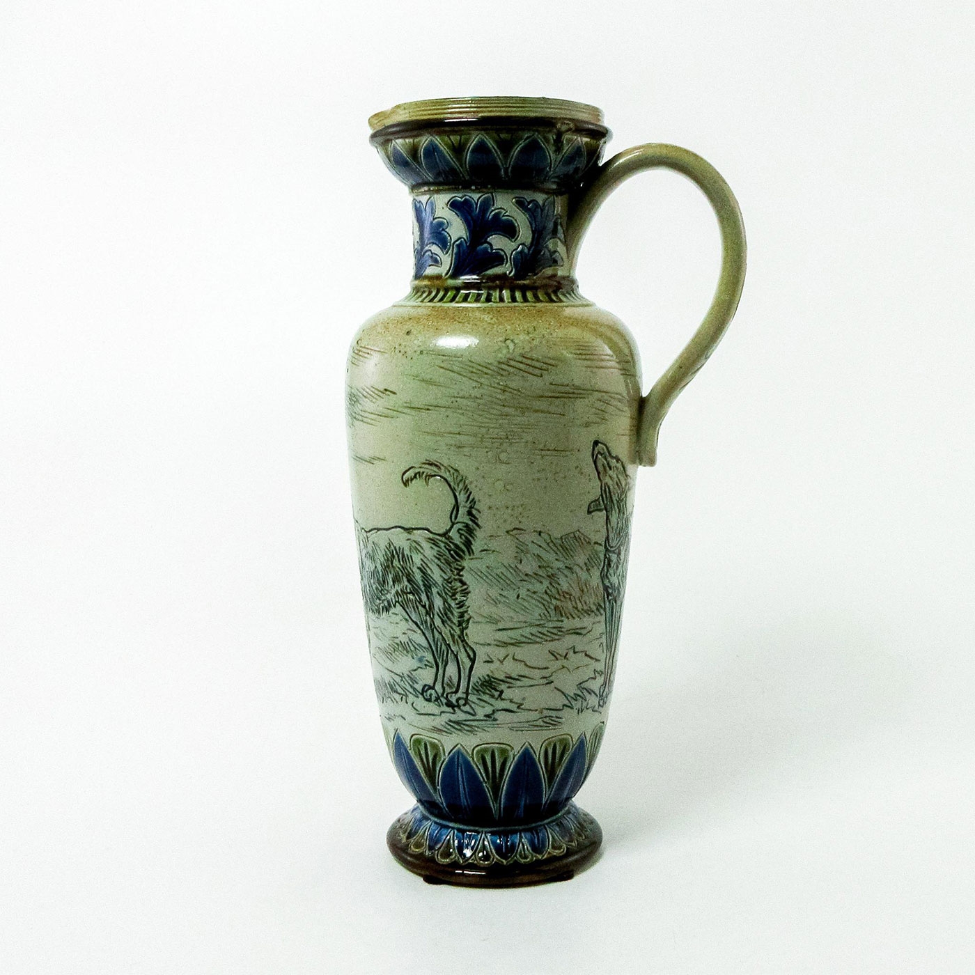 Hannah Barlow | Doulton Lambeth Hannah Barlow Stoneware Pitcher, Dogs ...