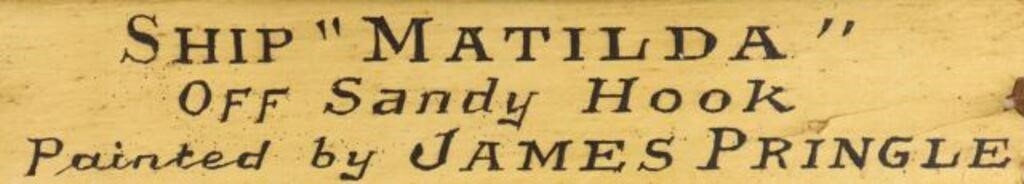 James Fulton Pringle | American Ship Matilda off Sandy Hook | MutualArt