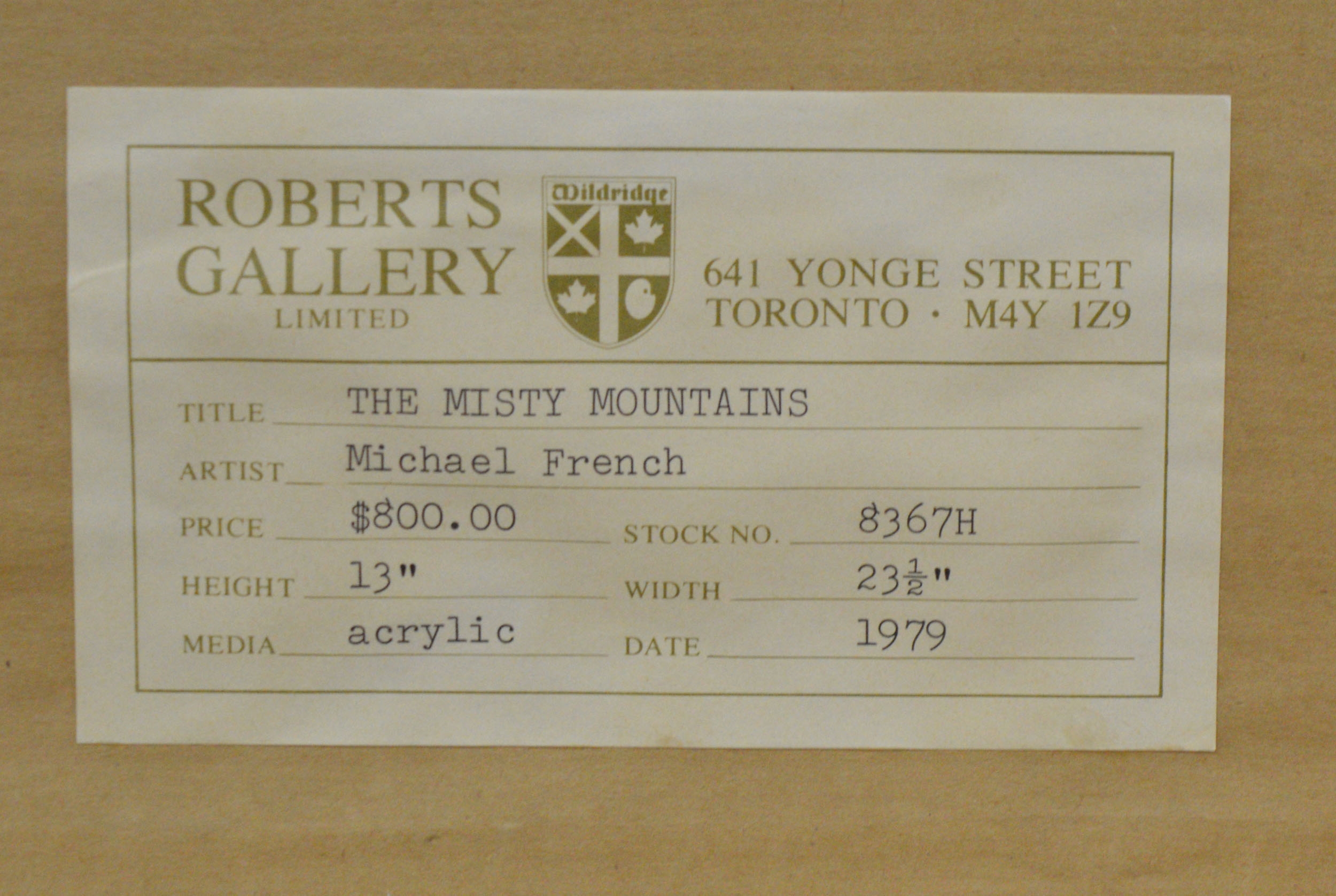 Michael French | The Misty Mountains | MutualArt