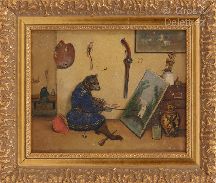 Alexandre-Gabriel Decamps | The monkey painter | MutualArt