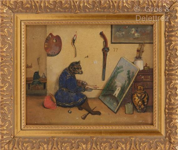 Alexandre-Gabriel Decamps | The monkey painter | MutualArt