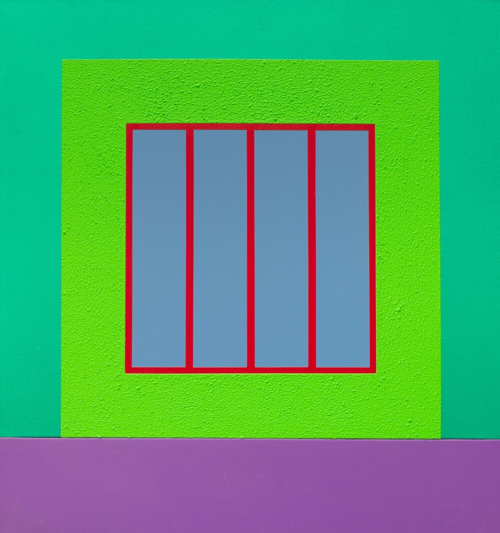 Peter Halley | Green Prison (2001) | MutualArt