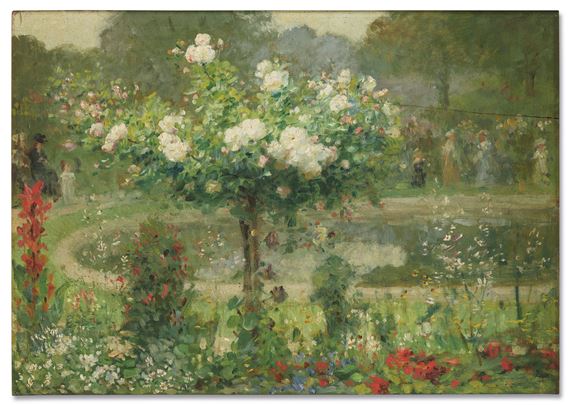 Charles Conder | The rose garden | MutualArt