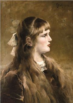 Alfred Stevens | A Moonlit Stroll | MutualArt