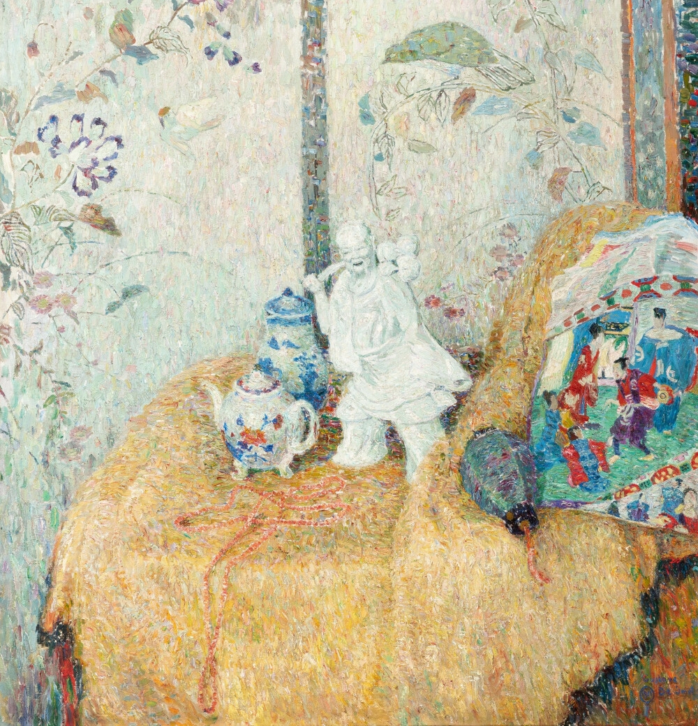 Gustave de Smet | Porcelain in an interior (1911) | MutualArt