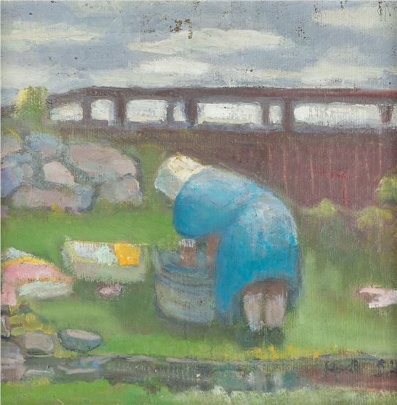 Hannes Autere | Pyykillä (1954) | MutualArt