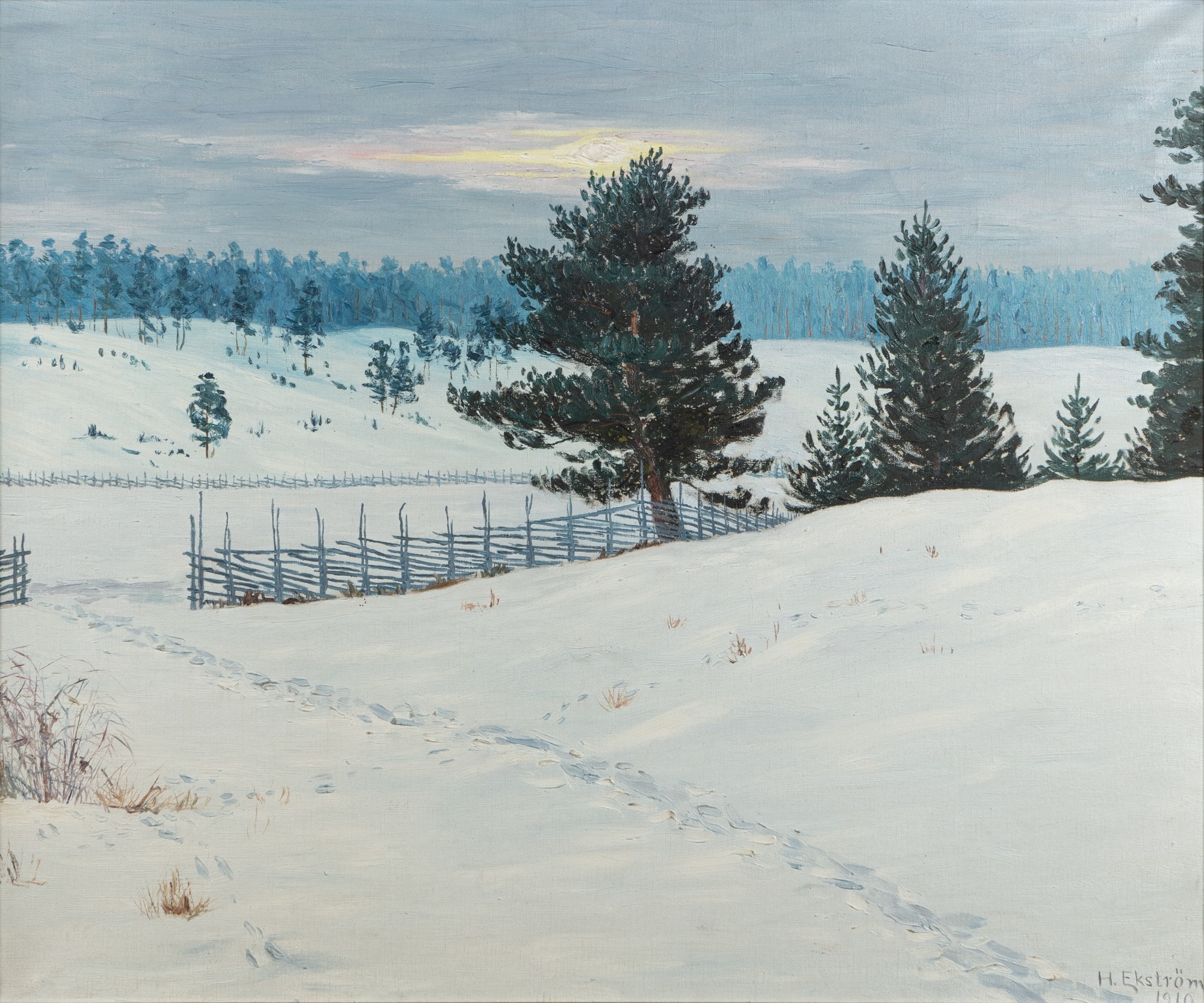 Hugo Axel Ekström | winter landscape (1910) | MutualArt