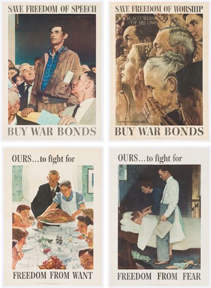 Norman Rockwell | (4) The Four Freedoms (1943) | MutualArt