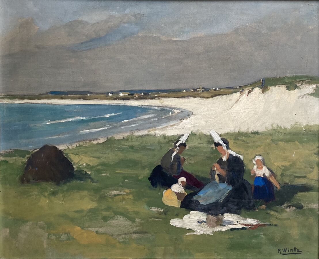 Raymond Wintz | Bigoudènes devant la baie | MutualArt