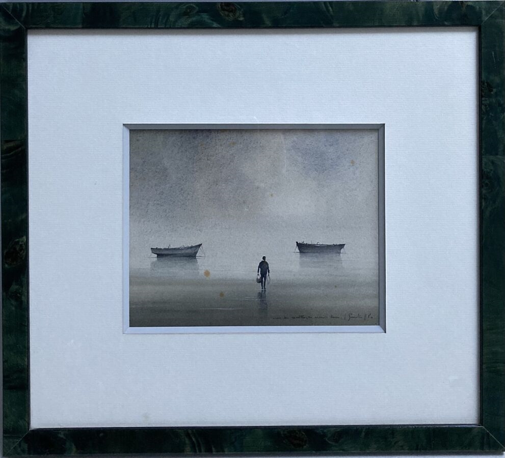 Alain Gaudin | Avec les coquillages à marée basse (1950) | MutualArt