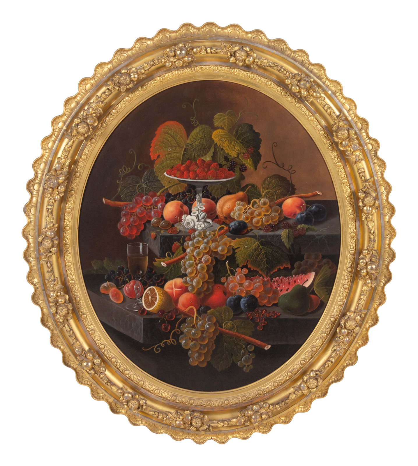 Paul Lacroix | Still Life with Peaches (1866) | MutualArt
