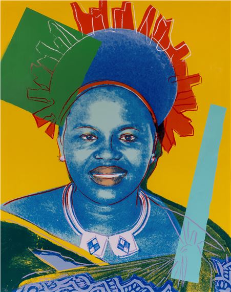 Andy Warhol | Queen Ntombi Twala of Swaziland from the series 'Reigning ...