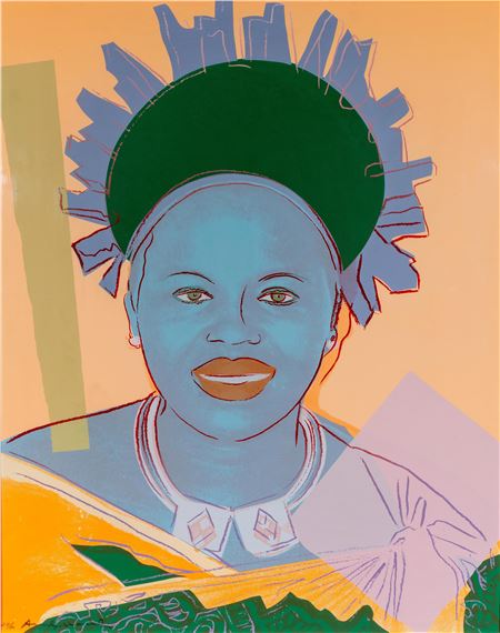 Andy Warhol | Queen Ntombi Twala of Swaziland from the series 'Reigning ...
