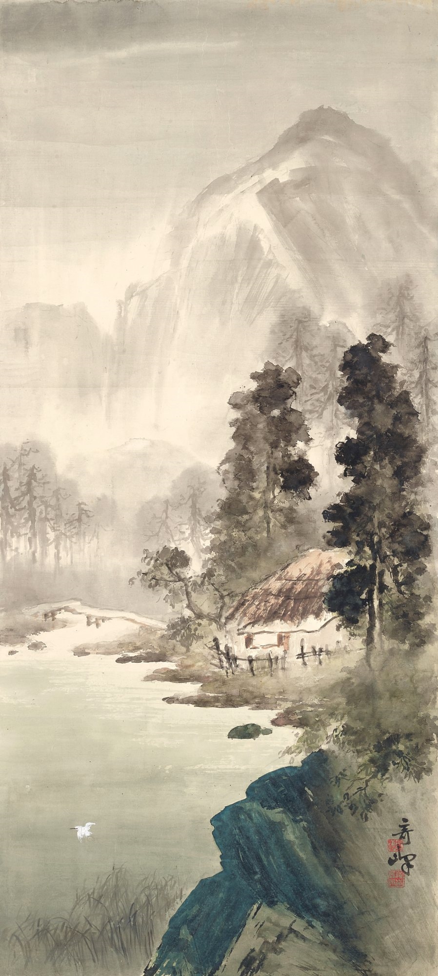 Gao Qifeng | Cottage at the Fishing Village | MutualArt