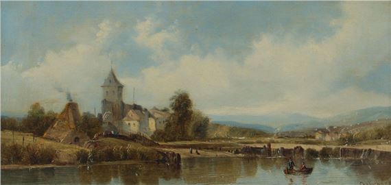 Alfred Henry Vickers | BOATING ON THE LAKE | MutualArt