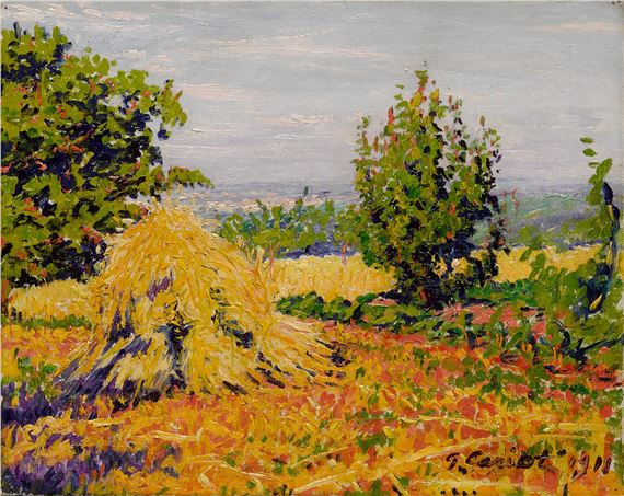 Gustave Cariot | Paysage avec une meule (1911) | MutualArt
