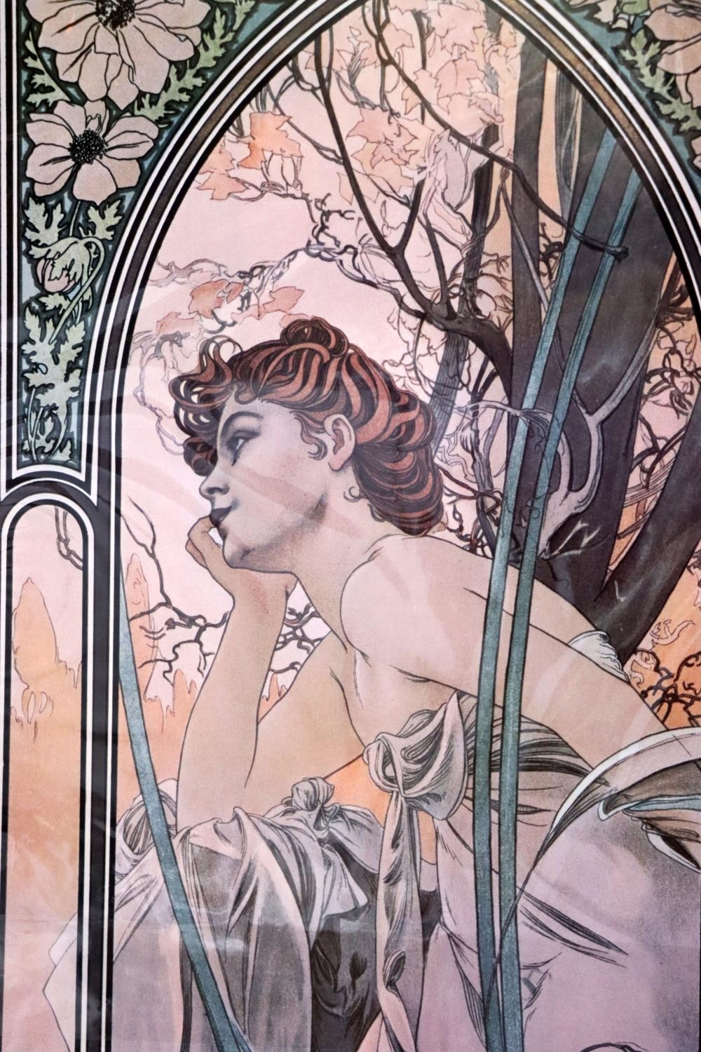 Alphonse Mucha | ALPHONSE MUCHA ART NOUVEAU LITHOGRAH SET OF 4 | MutualArt