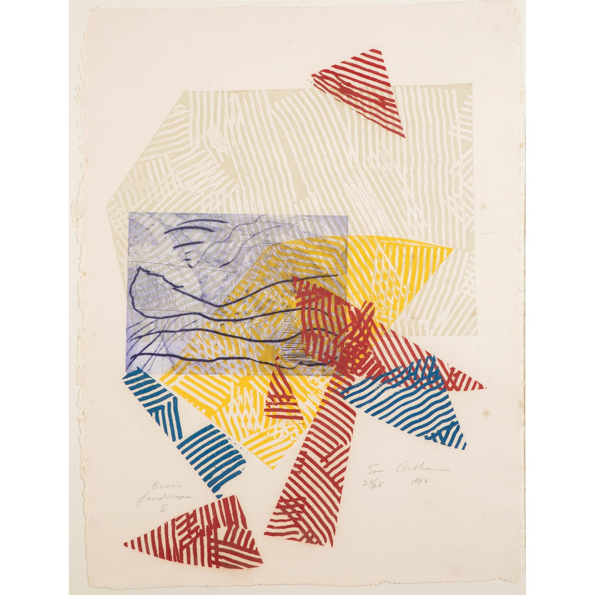 Sam Gilliam | Buoy Landscape I, III and IV (1982) | MutualArt