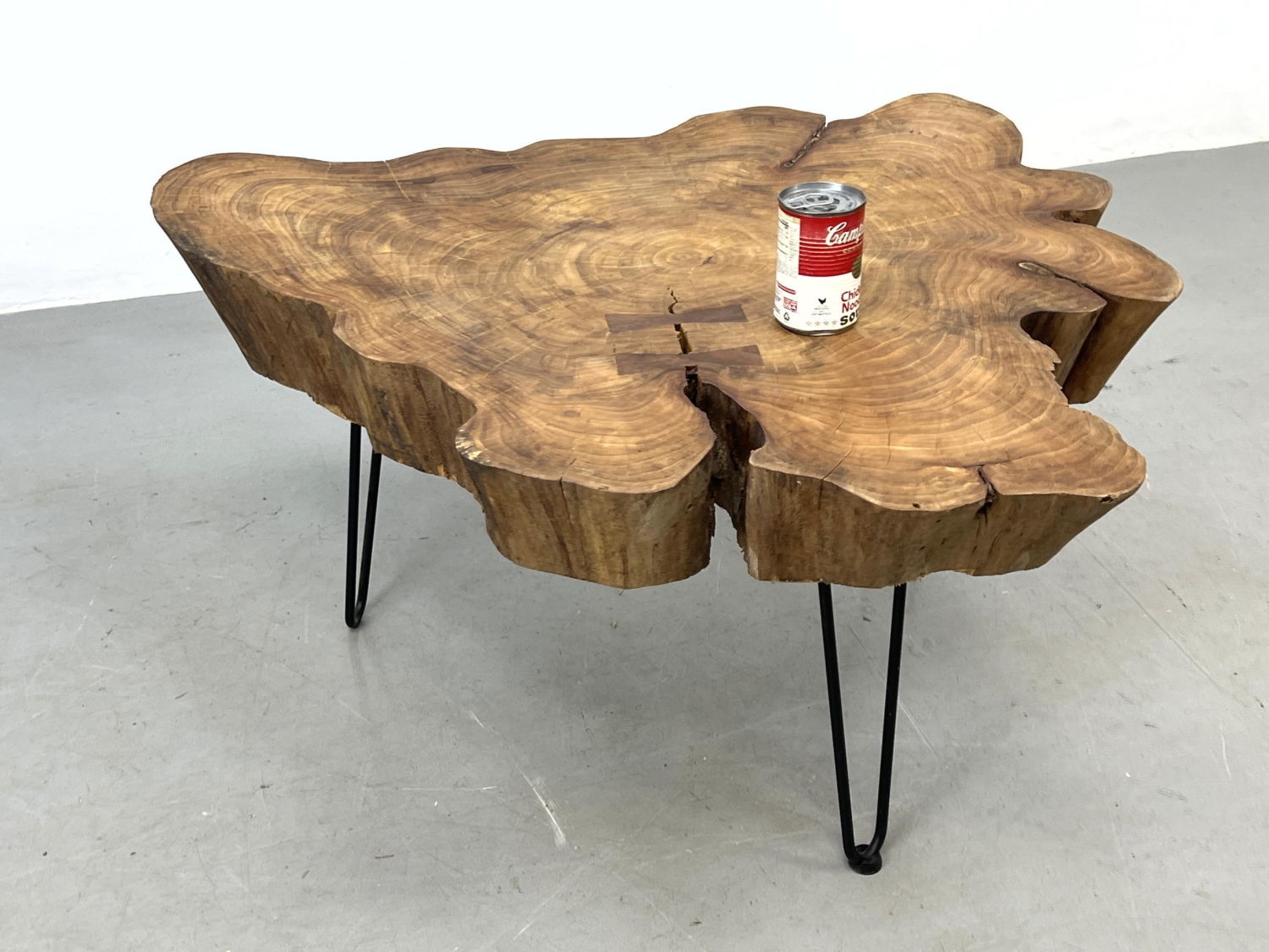 Joe Pepe | Live Edge Tree Slab Top Side Table. | MutualArt