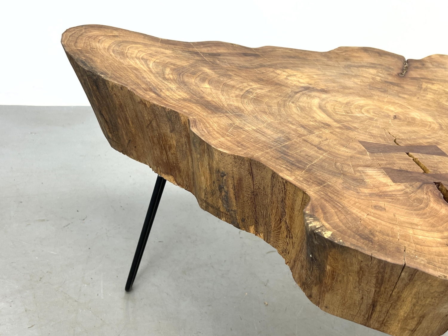 Joe Pepe | Live Edge Tree Slab Top Side Table. | MutualArt