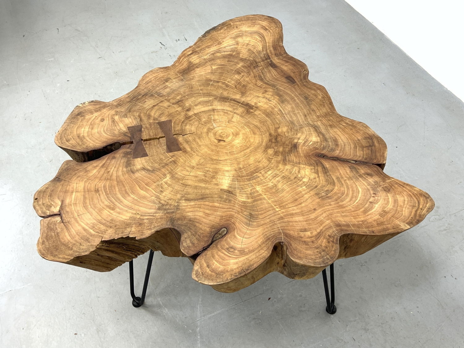 Joe Pepe | Live Edge Tree Slab Top Side Table. | MutualArt