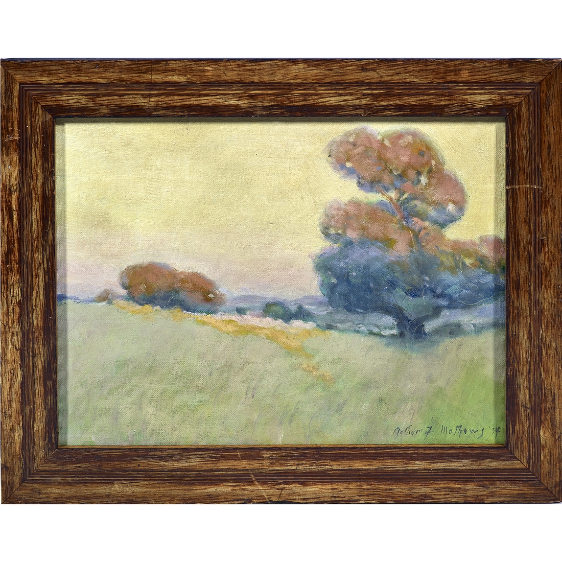 Arthur Frank Mathews | Untitled (Trees in the Foothills) (1934) | MutualArt