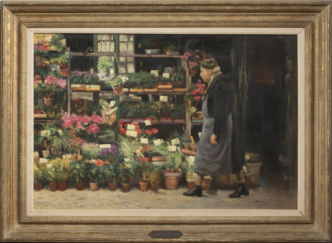 Richard Earl Thompson | Paris Flower Market (1977) | MutualArt