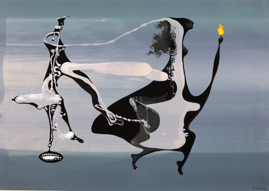 Jules Perahim | Surrealist figures, 1972 (1972) | MutualArt