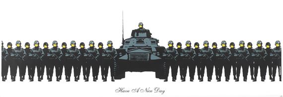 Banksy | Flying Copper, 2004 (2004) | MutualArt