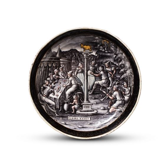 Pierre Reymond | A Limoges grisaille painted enamel Tazza with the ...